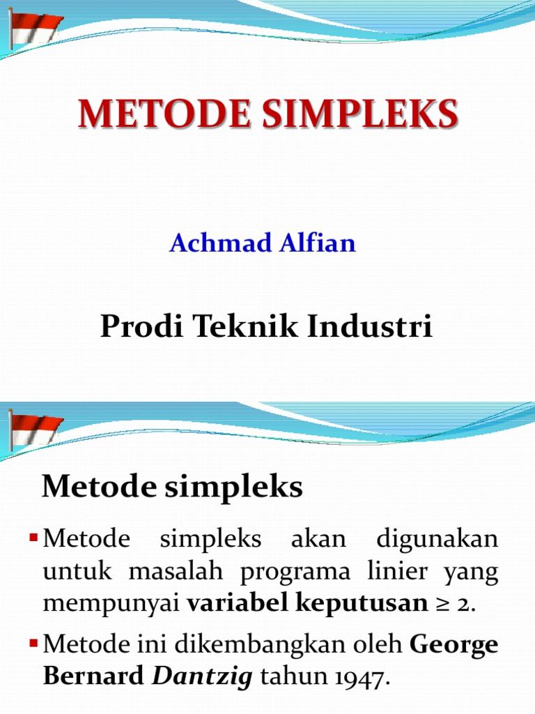 3 - Metode Simpleks | PDF