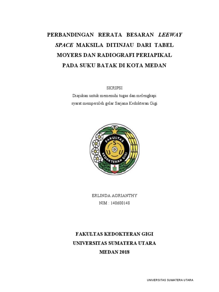 Perbandingan Leeway Space Maksila Batak | PDF