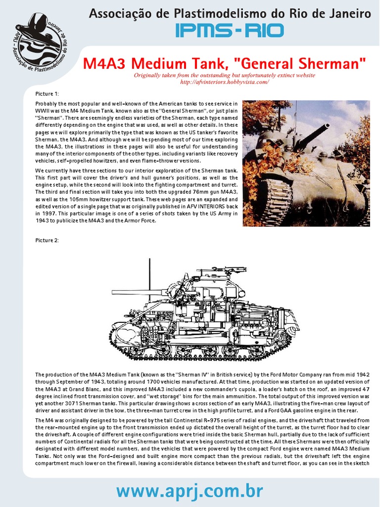 M4A3 Sherman Tank Interior Overview | PDF | M4 Sherman | Tanks