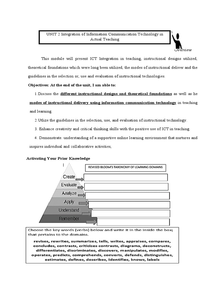 Objectives At The End Of The Unit I Am Able To Pdf Educational