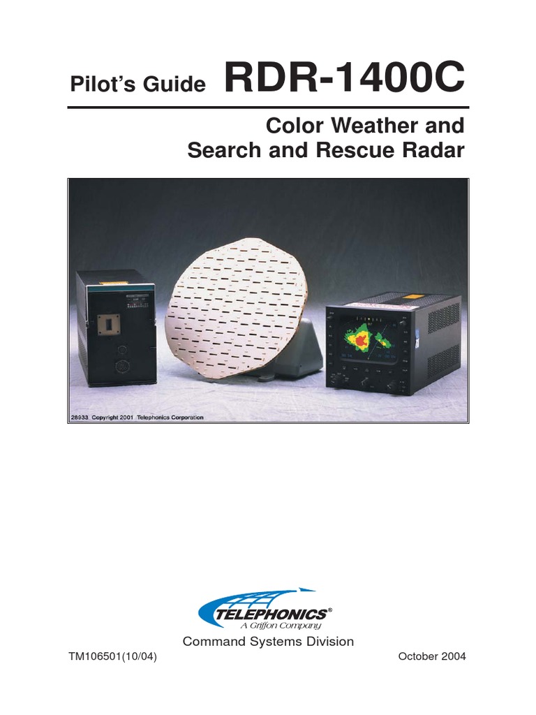 Pilot's Guide RDR-1400C Radar Meteorologico | PDF | Hail | Thunderstorm