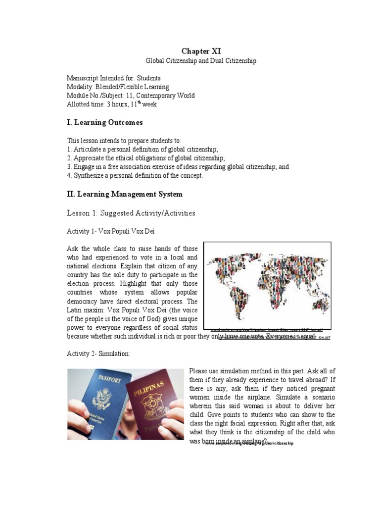 Global Citizenship and Dual Citizenship Guide | PDF | Citizenship ...