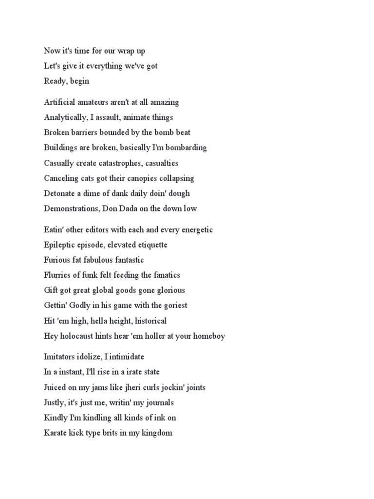 Alphabet Rap Song Pdf