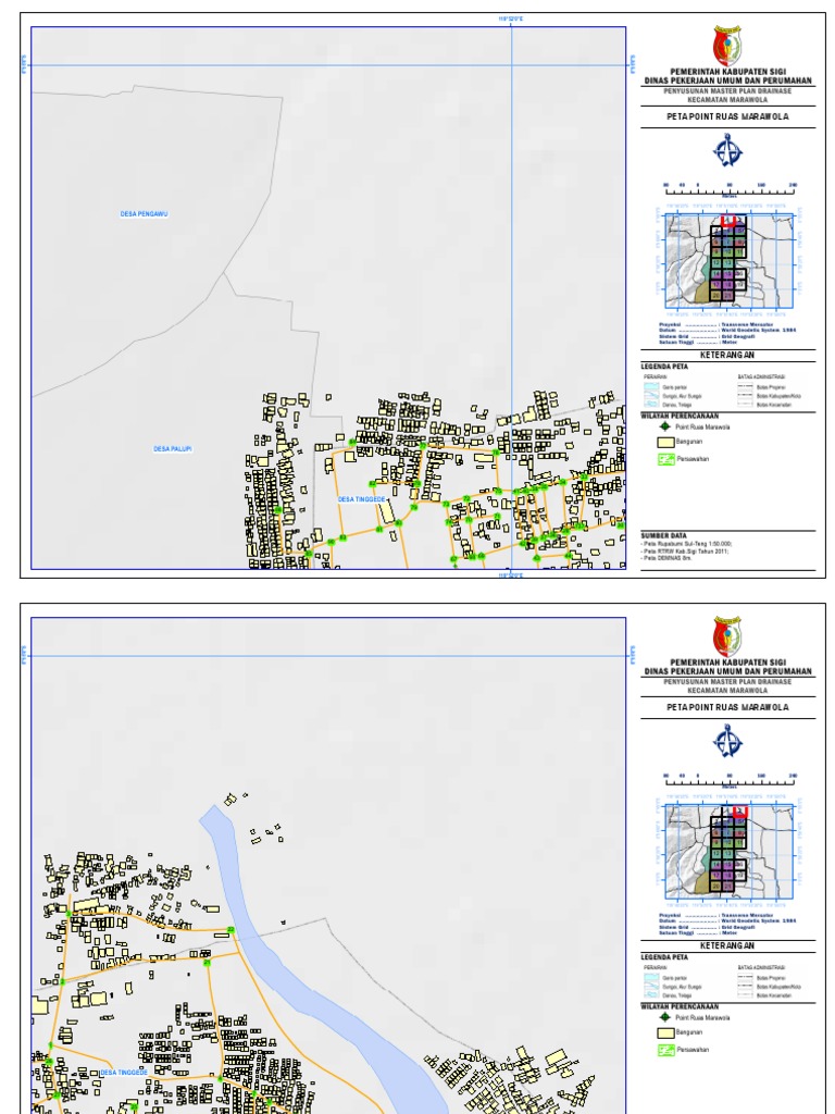 Peta Master Plan Drainase Marawola | PDF