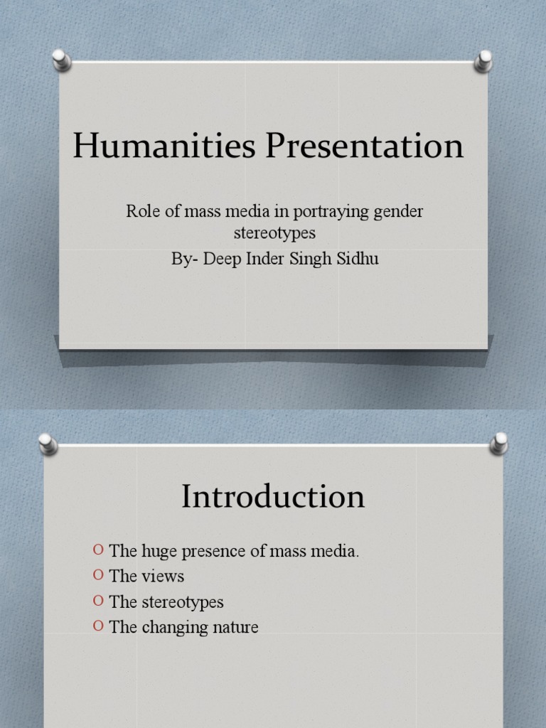 Gender Stereotypes in Mass Media | PDF