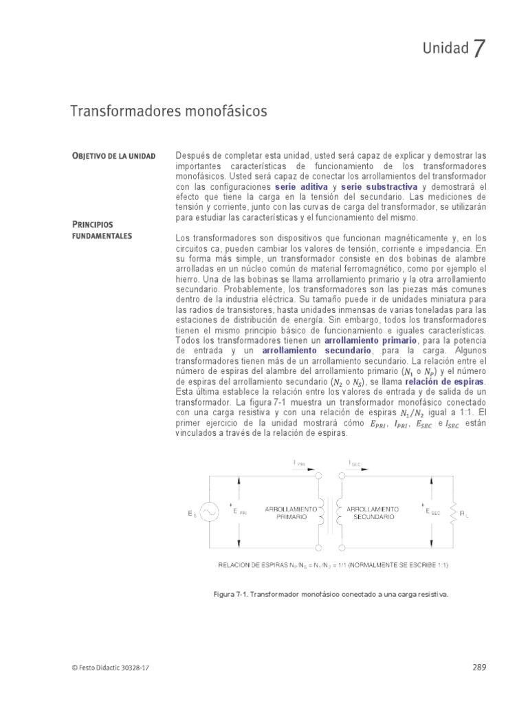 Solución 2021-08 - (30 - 31) - Lab 1 Maq - Trafo Mono | PDF | Transformador | Energia electrica