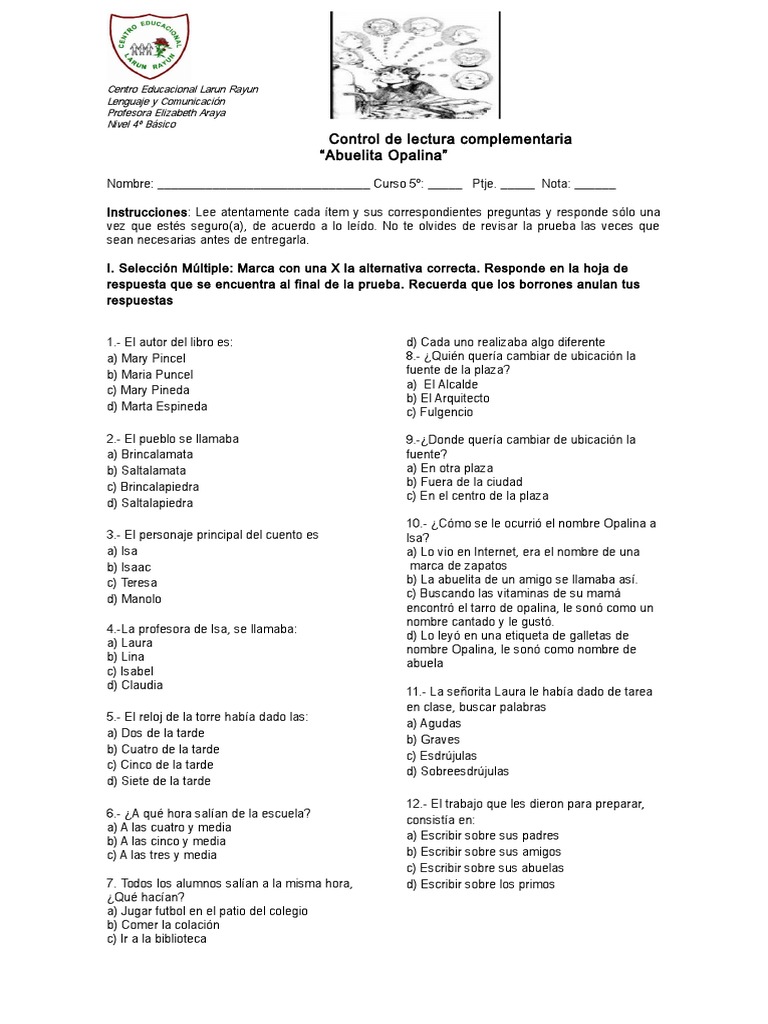 Pruebas Opalina | PDF