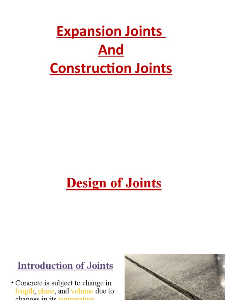 Expansion and Construction Joints | PDF | Concrete | Earthquake Engineering