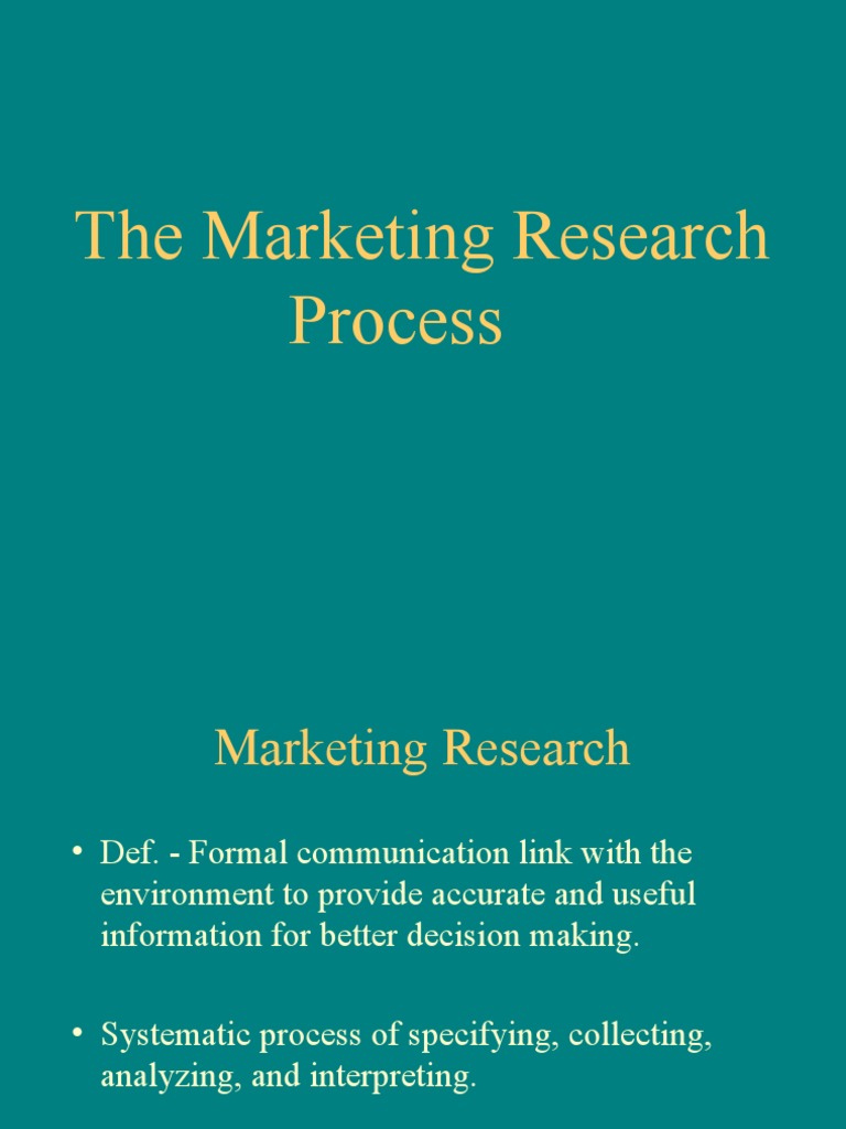 Marketing Research Process | PDF | Scientific Method | Cognition