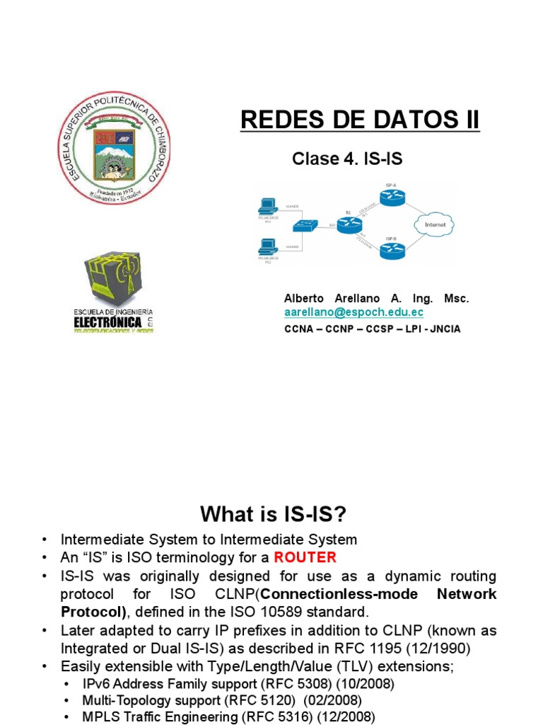 Clase 4. ISIS | PDF | Networking | Multiprotocol Label Switching