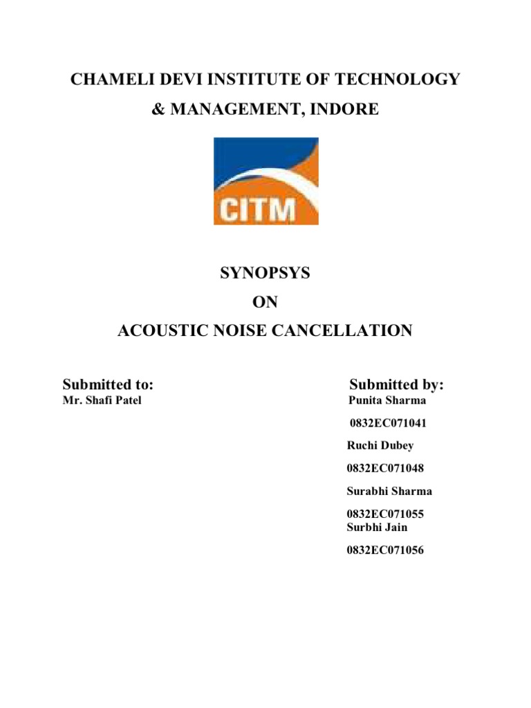 Chameli Devi Institute of Technology & Management, Indore | PDF | Acoustics | Filter (Signal ...