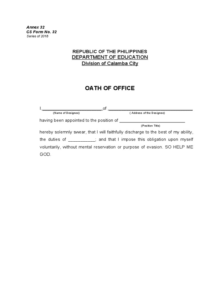 Oath of Office Revised | PDF