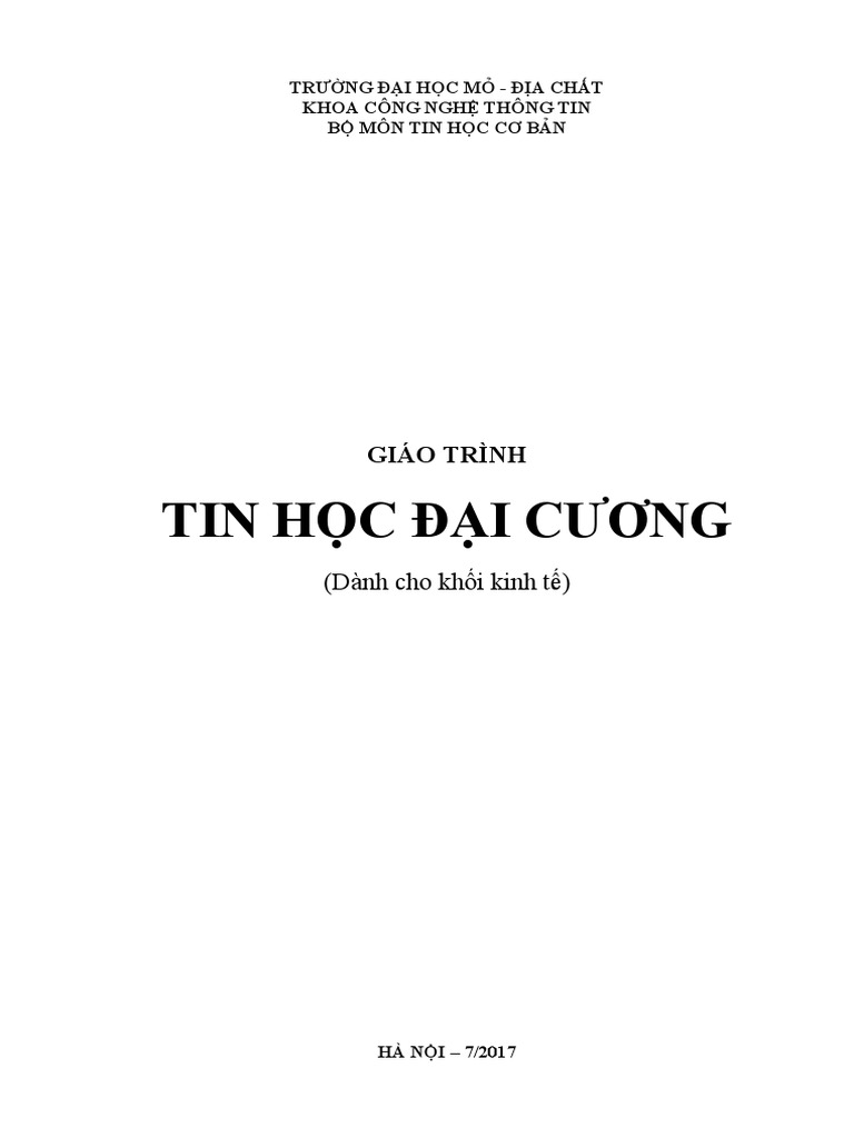 Giao Trinh Tin Dai Cuong | PDF