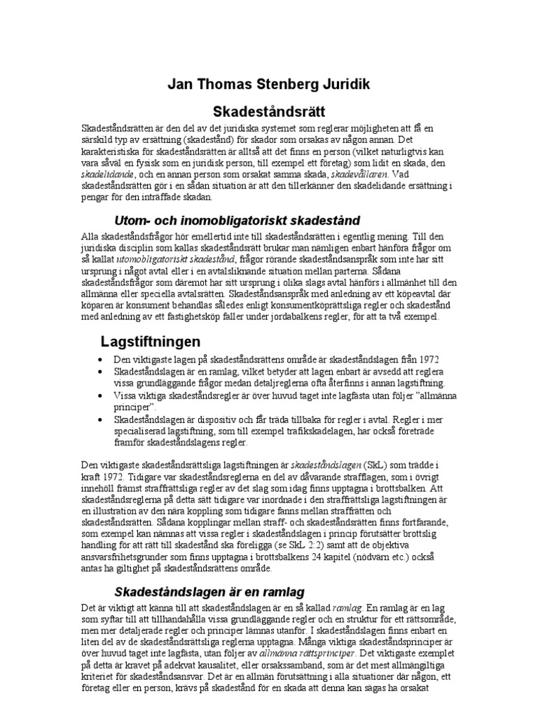 Jan Thomas Stenberg Juridik | PDF