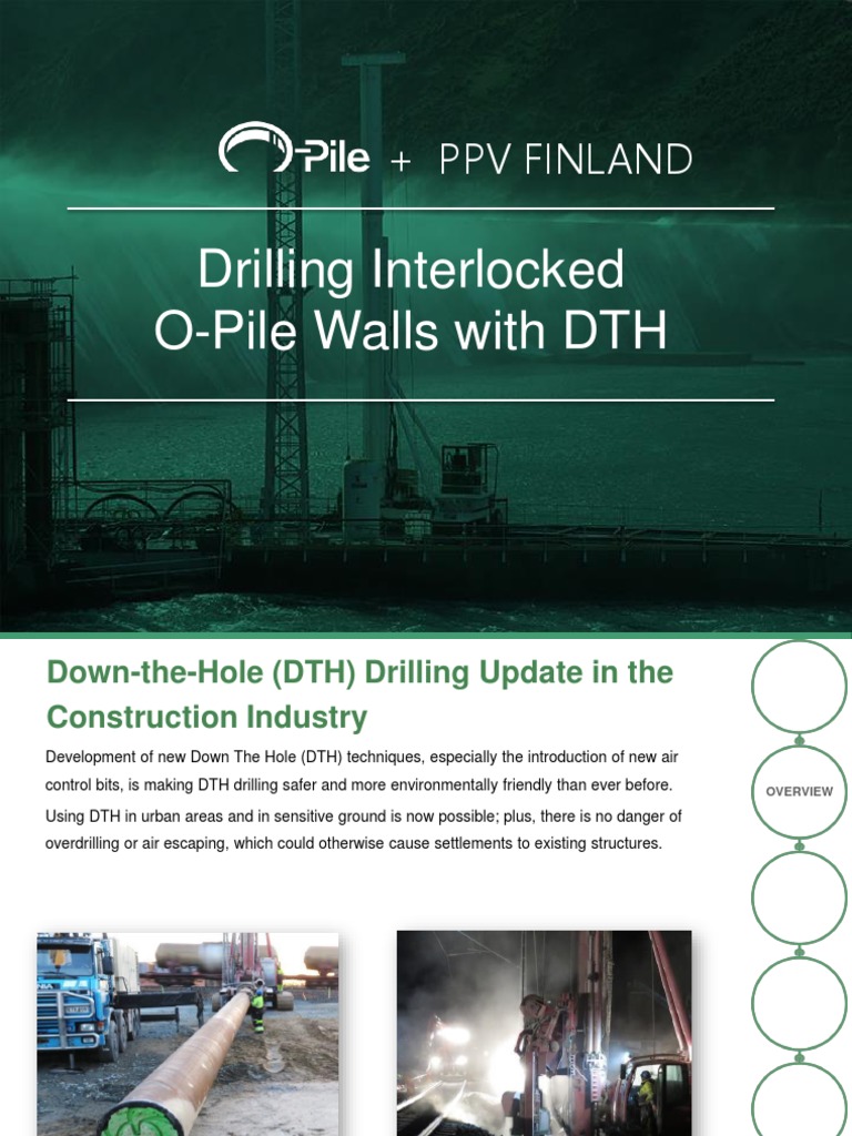 Drilling Interlocked O-Pile Walls With DTH: + PPV Finland | PDF ...