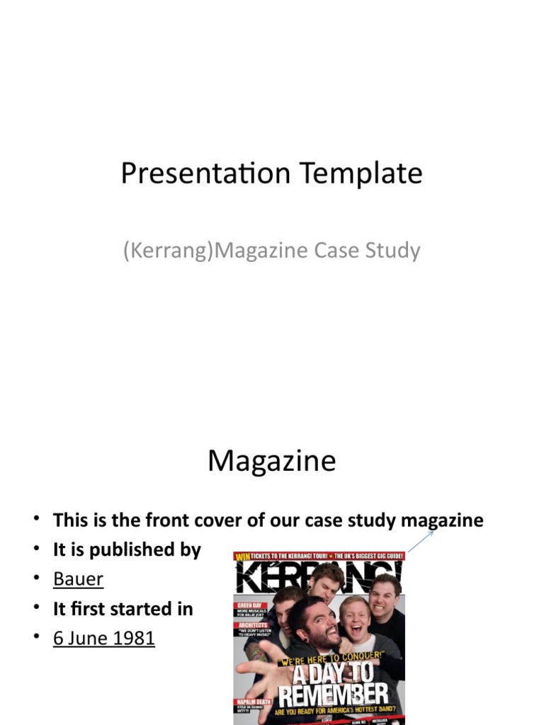 Kerrang Magazine Case Study Analysis | PDF | Home & Garden | Self ...