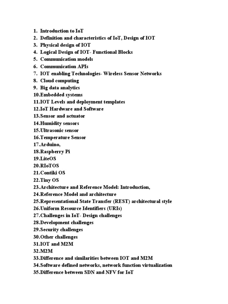 Introduction To IoT | PDF | Internet Of Things | Computer Network