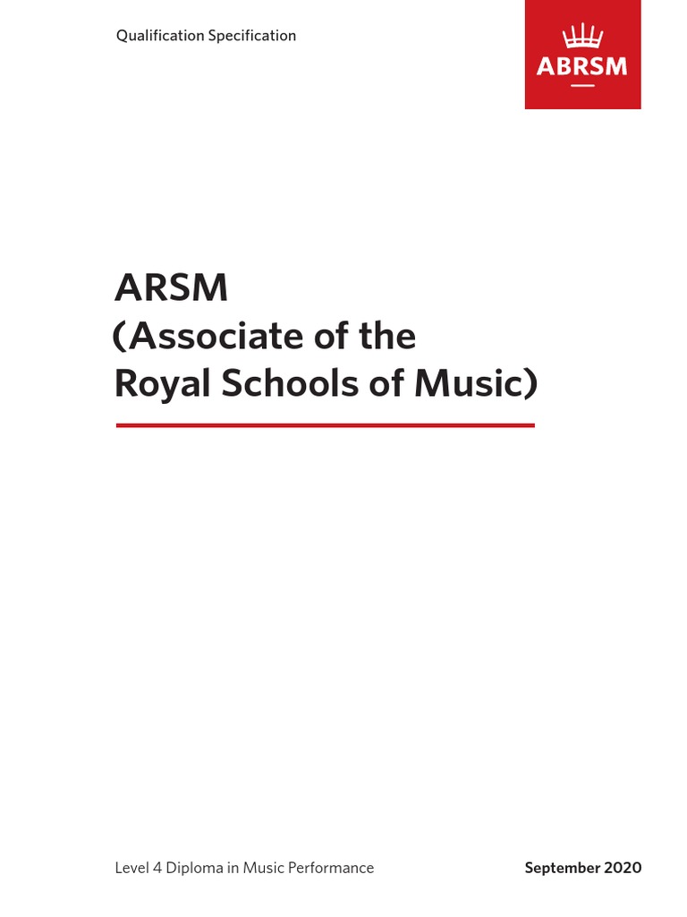 Arsm (Associate of The Royal Schools of Music) : September 2020 | PDF ...