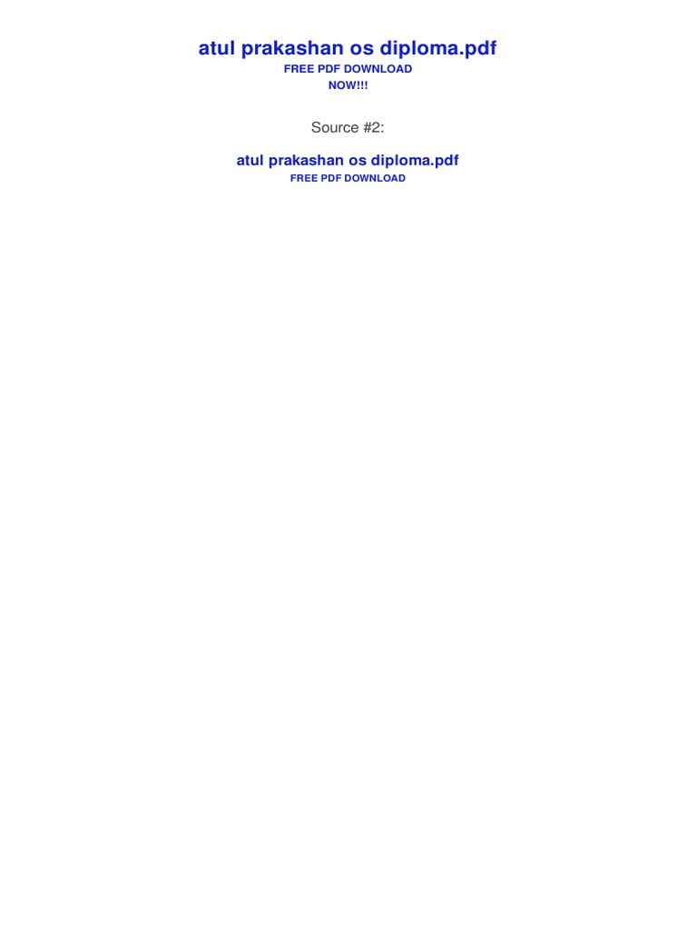 Atul Prakashan Os Diploma | PDF