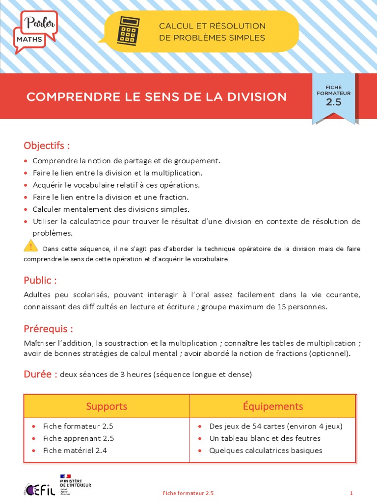 Comprendre Le Sens de La Division | PDF | Division | Multiplication