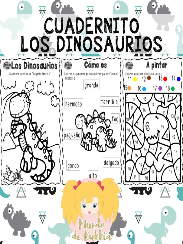 Cuadernito de Los Dinosaurios Recopilado Por Mundo de Rukkia | PDF