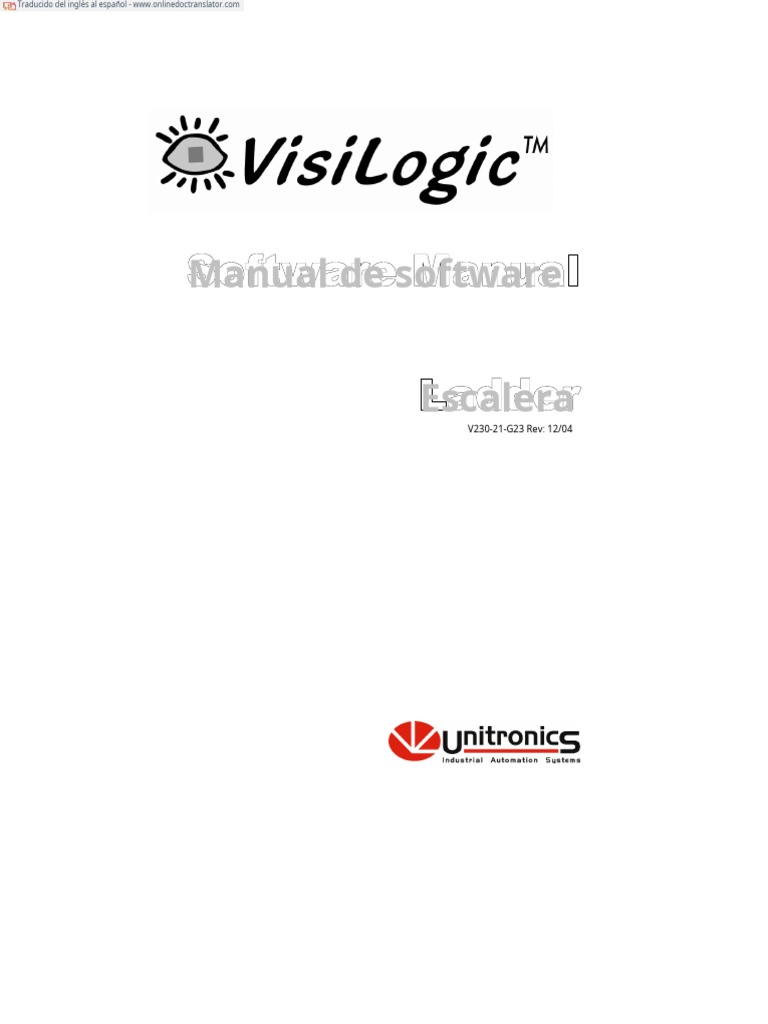 Manual de VisiLogic: Programación Ladder | PDF | Poco | Software
