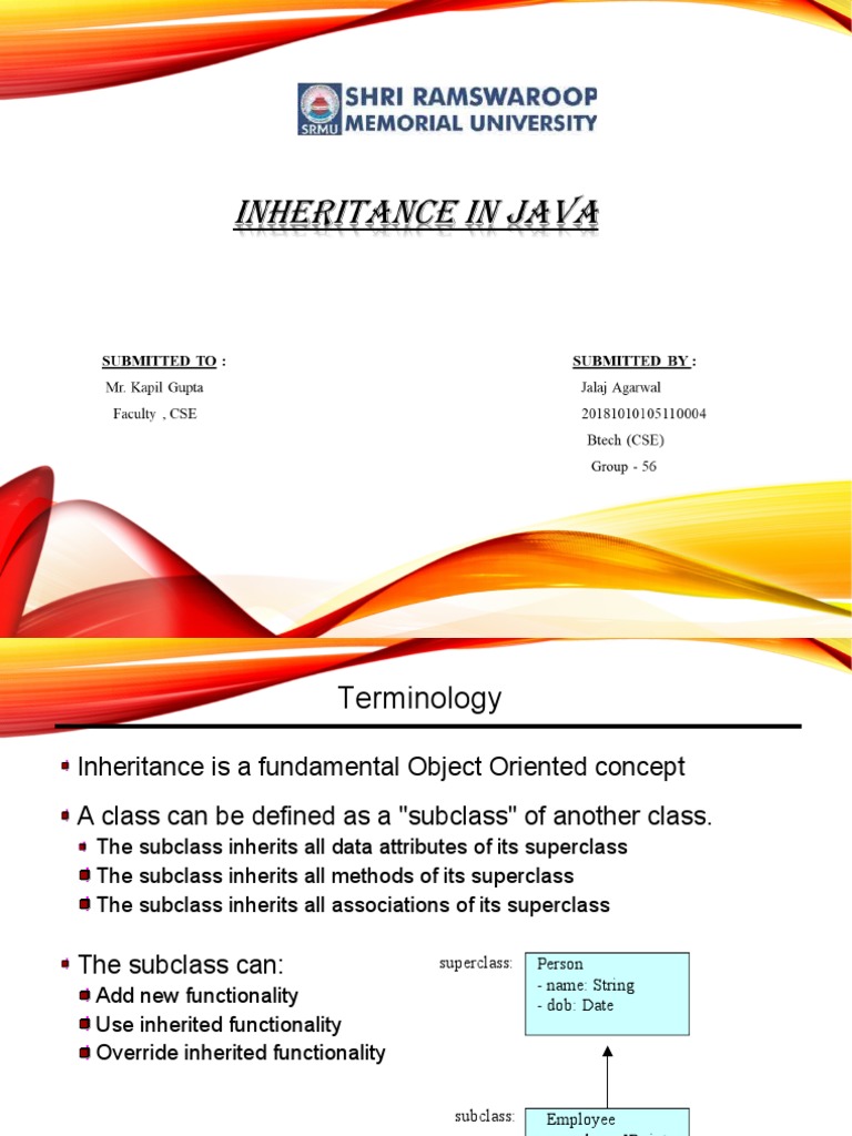 Oops Ppt Pdf Inheritance Object Oriented Programming Class 1405