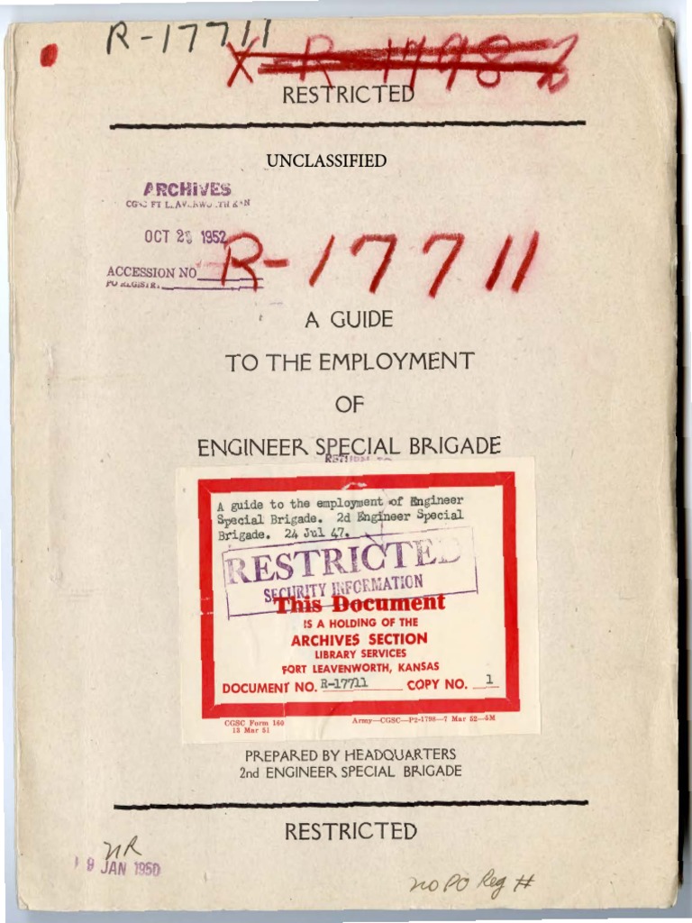 Engineer Special Brigade Operations Guide | PDF | Battalion | Brigade