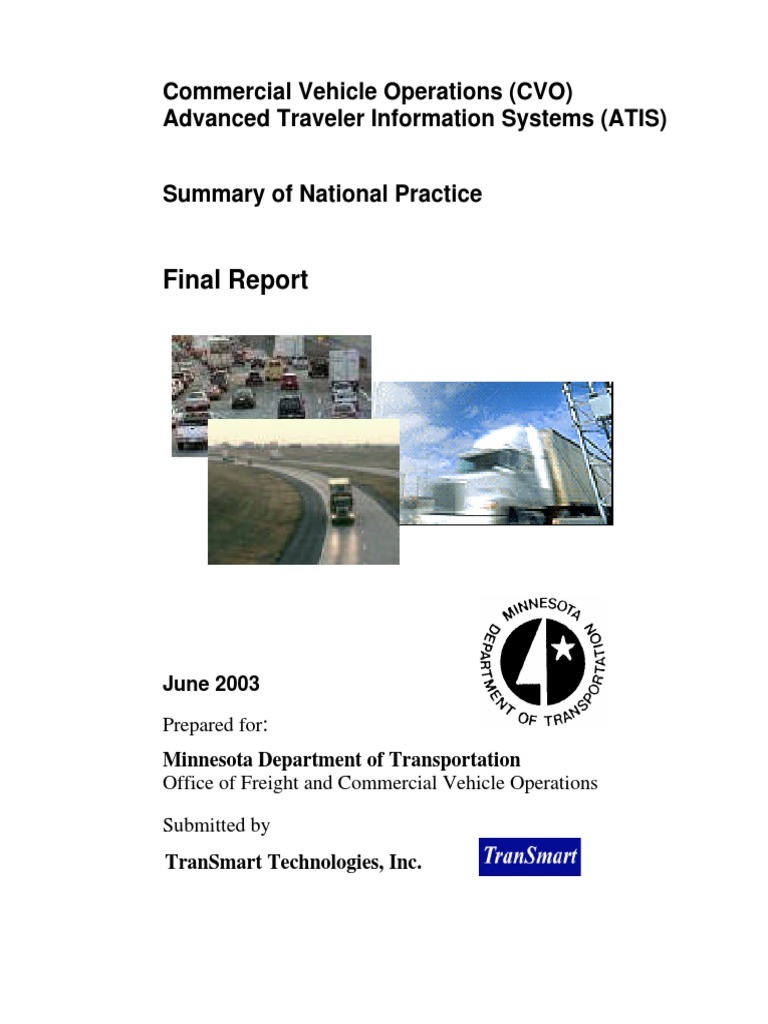 Fdocuments - in - Commercial Vehicle Operations Cvo Advanced Traveler A ...