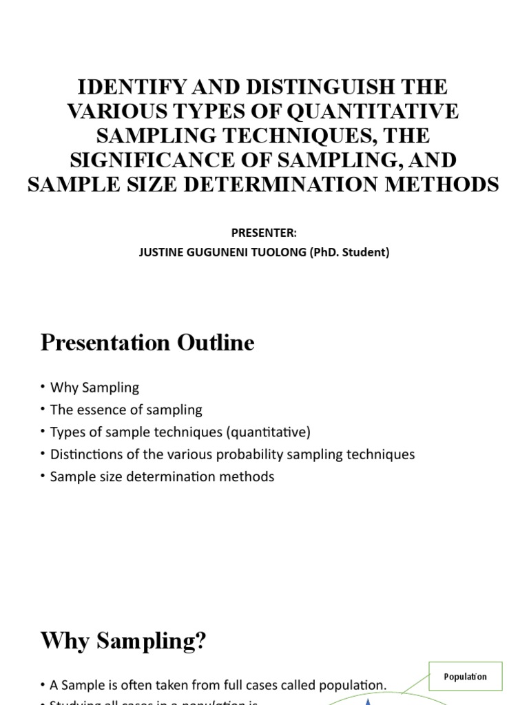 Types of Quantitative Sampling Techniques | PDF | Sampling (Statistics ...