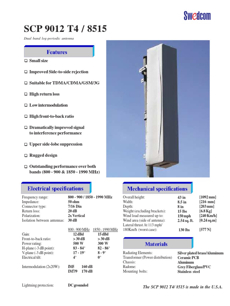 SCP 9012 T48515 Spec | PDF