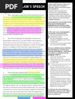 Analysis of Old Major's Speech | PDF