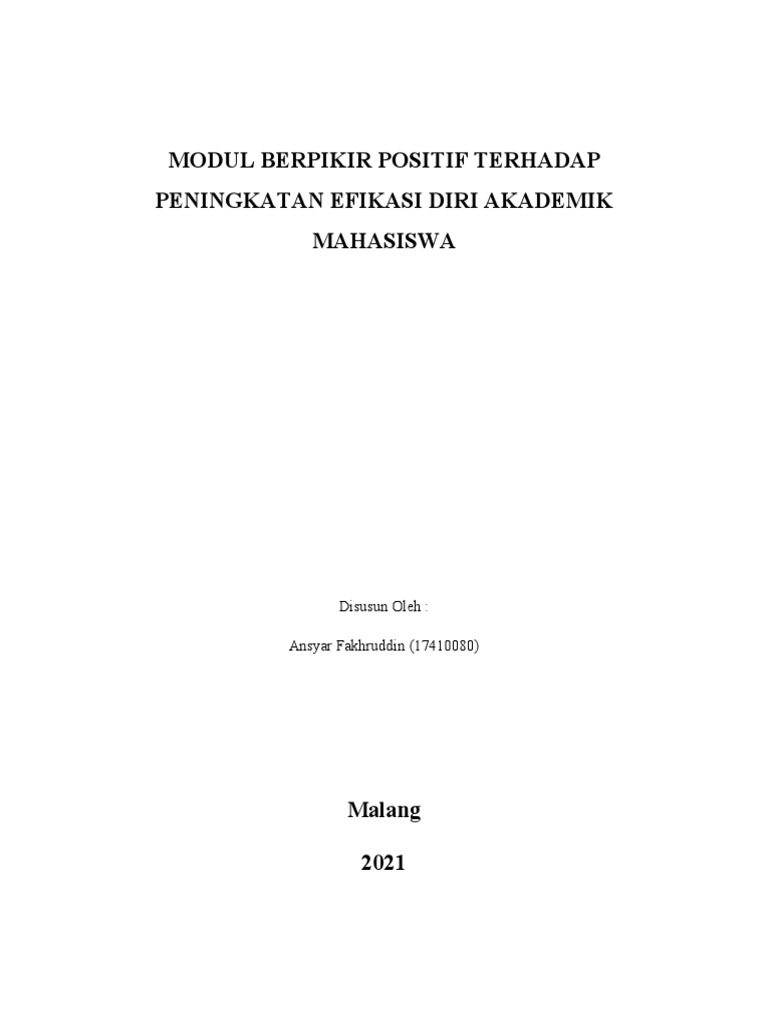 Contoh Modul Pelatihan | PDF