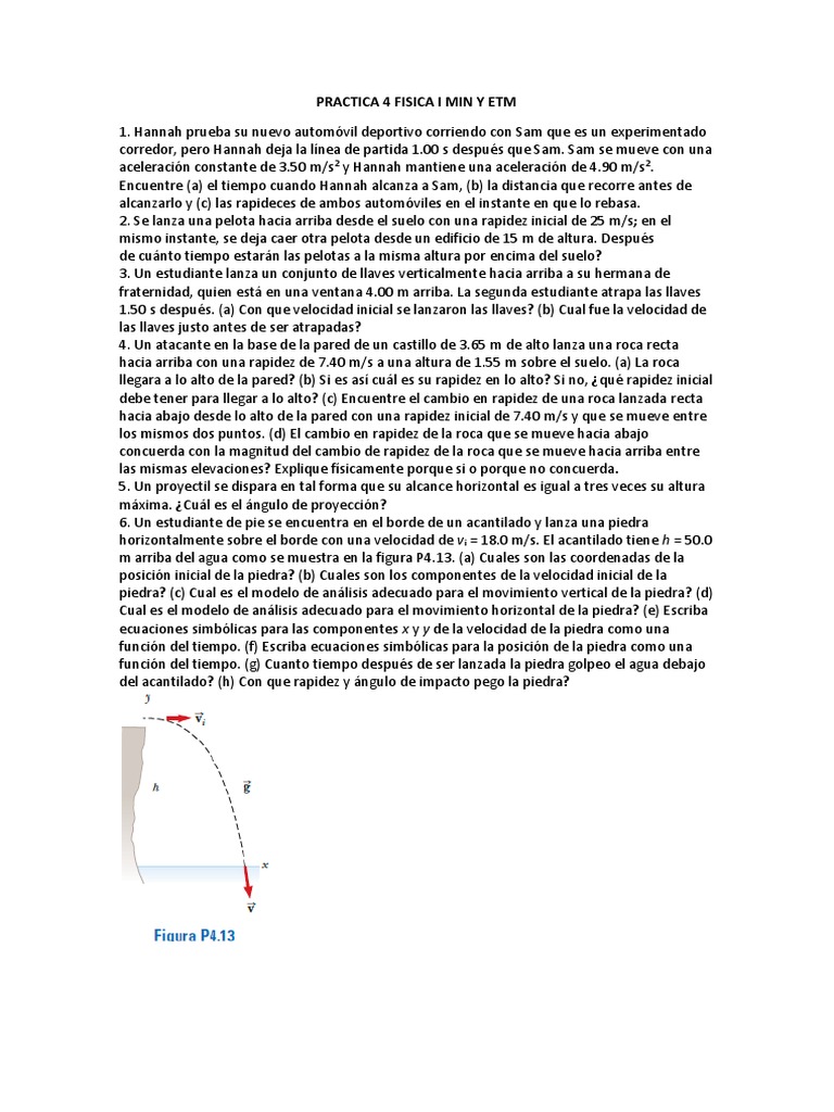 Practica 4 Fisica I Min y Etm | PDF | Velocidad | Física
