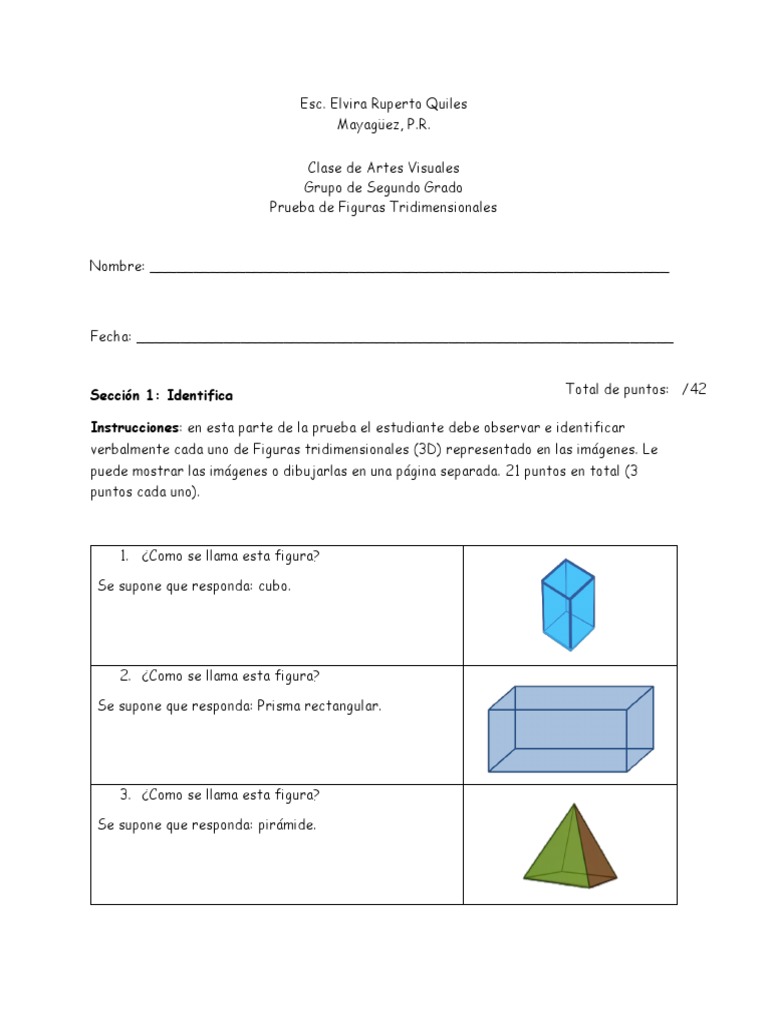 Prueba de Figuras 3D | PDF
