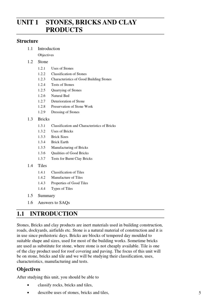 Basics of Bricks and Classification | PDF | Sedimentary Rock | Rock ...