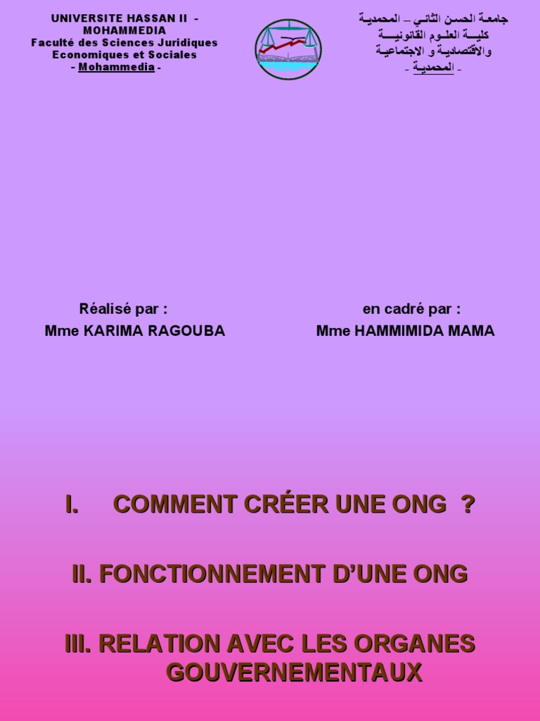 Les ONG | PDF | Organisation non gouvernementale | Fondation (Non ...