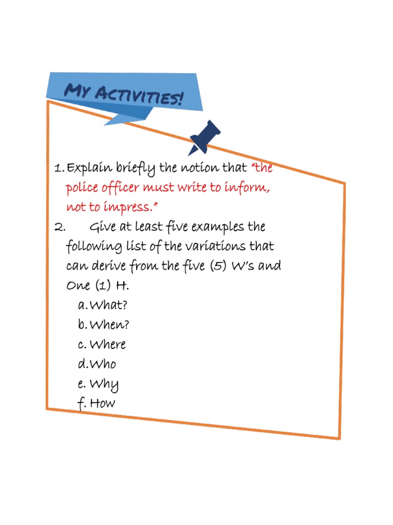 Chapter 1 Activity OLCPCDI5 | PDF