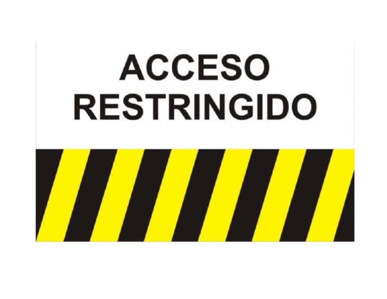 Señaletica Acceso Restringido Pdf