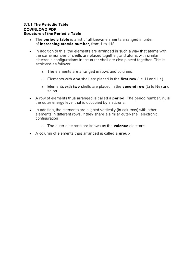 Understanding the Periodic Table in IB Chemistry | PDF | Ion | Periodic ...