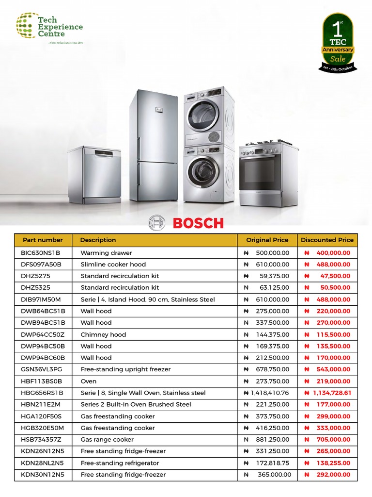 Tec 1st Anniversary Products | Download Free PDF | Refrigerator ...