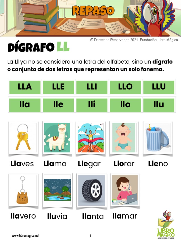 Dígrafo LL Final | PDF | Escritura | Colación