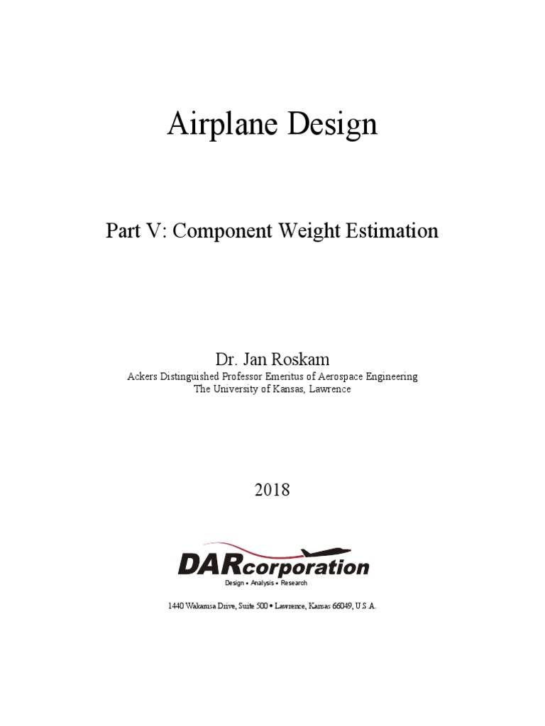 (Airplane Design) Jan Roskam - Airplane Design Part V - Component ...