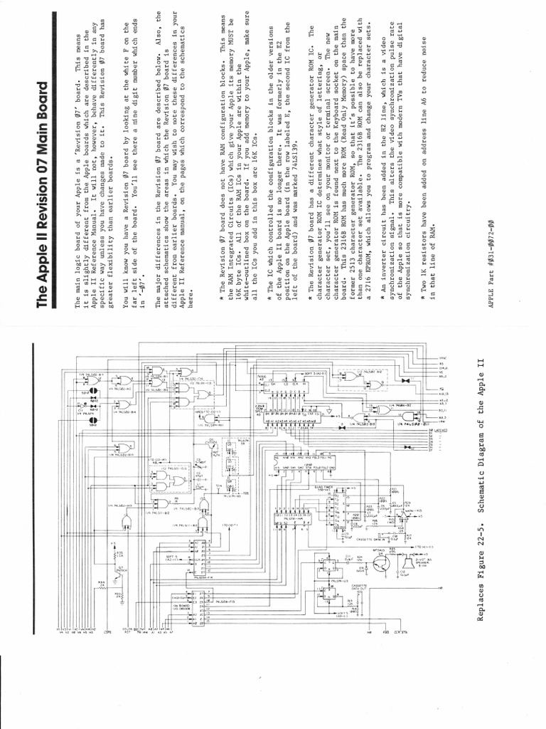 Schematic Diagram of The Apple II | PDF