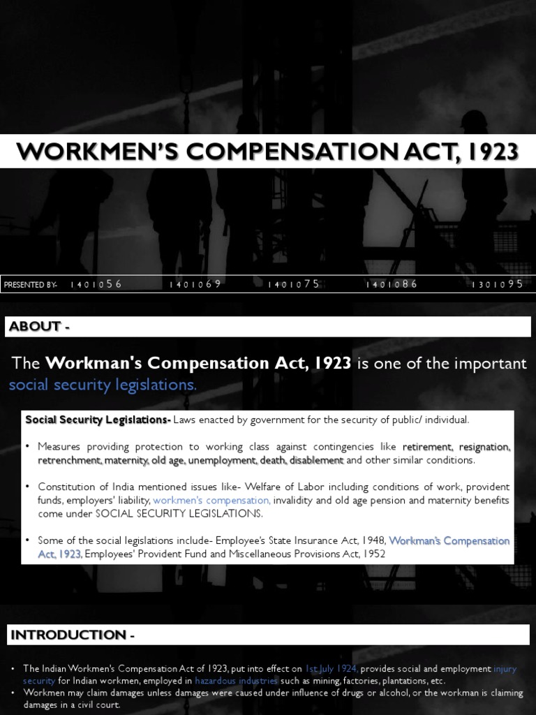Workman's Compensation Act-Present | PDF | Workers' Compensation ...