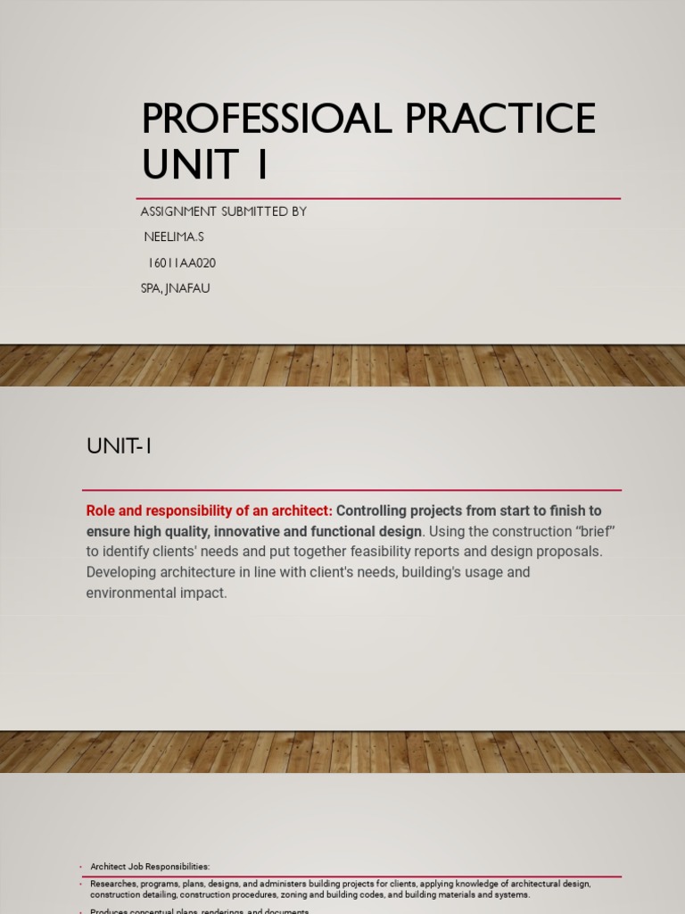 Professioal Practice Unit 1: Assignment Submitted by Neelima.S ...