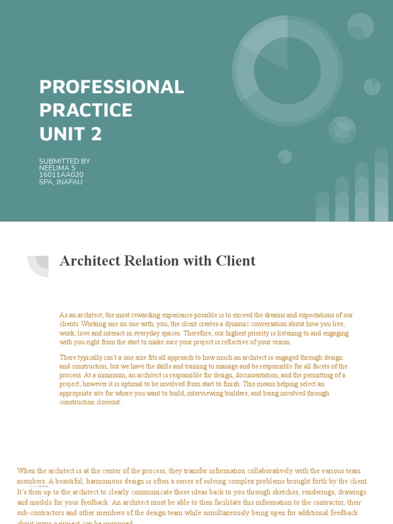 Architect Relation With Client | PDF | Architect | General Contractor