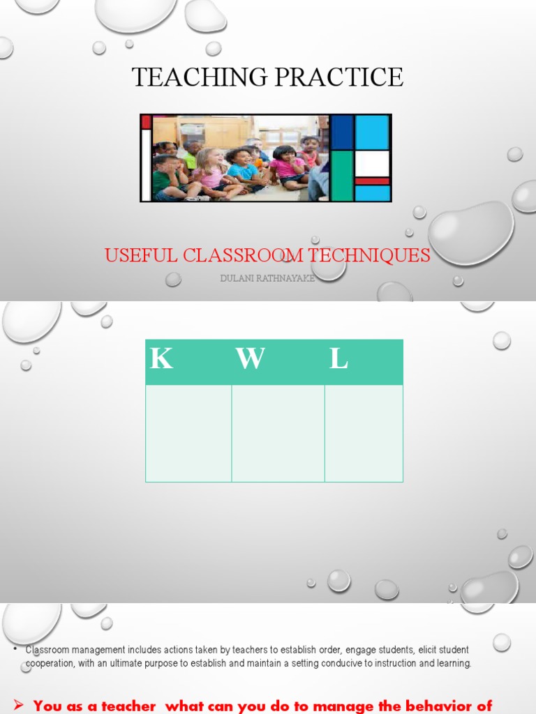 Teaching Practice: Useful Classroom Techniques | PDF | Classroom | Classroom Management