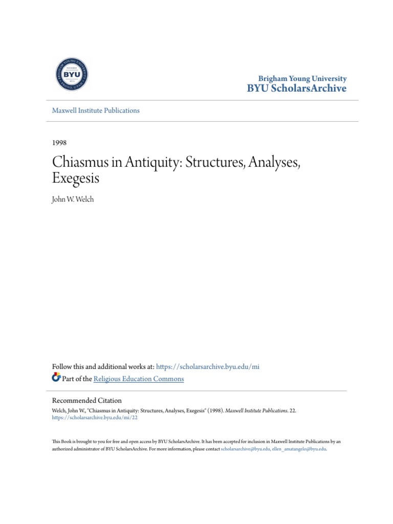 Chiasmus in Antiquity: Analysis | PDF | Poetry | Sumer