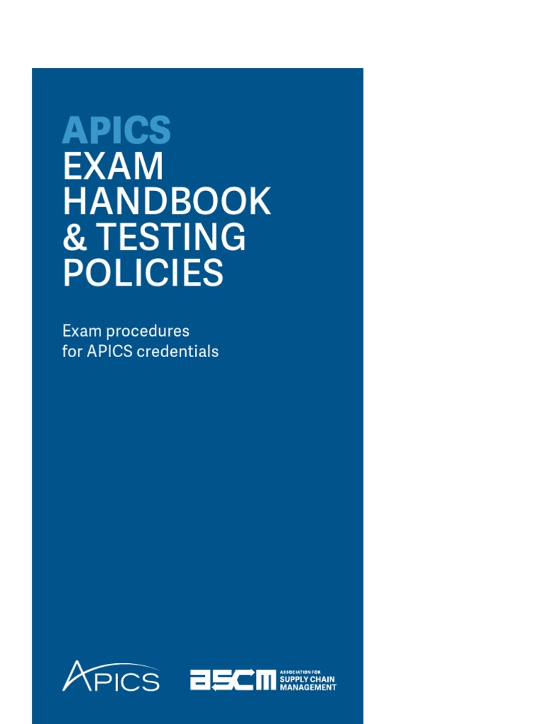 Apics Exam Handbook | PDF | Identity Document | Test (Assessment)
